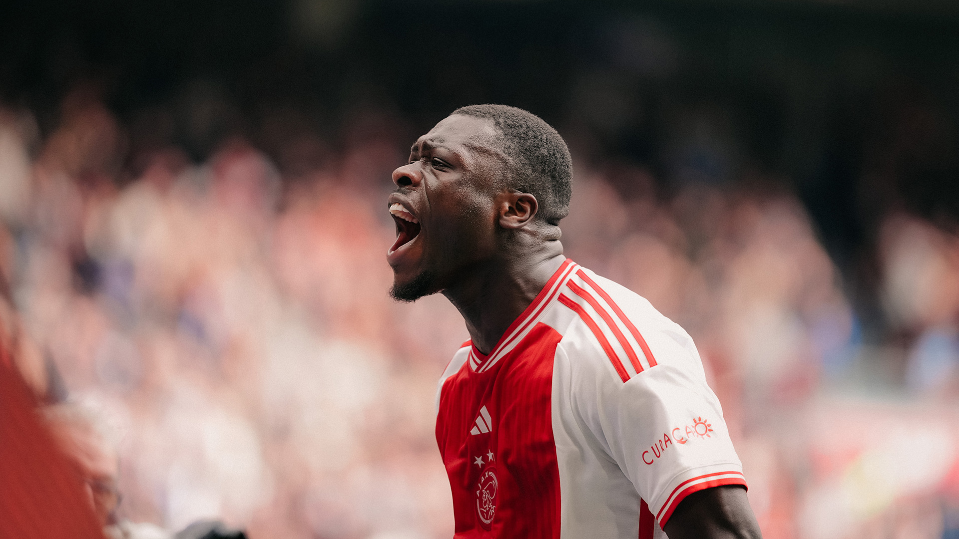 56 celebrations with Brian Brobbey in an Ajax shirt