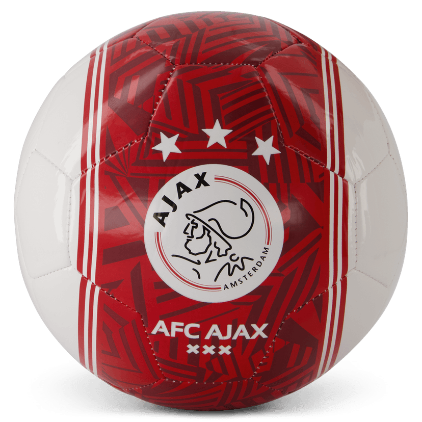 Ajax-bal wit/rood lijnen | Official Ajax Fanshop